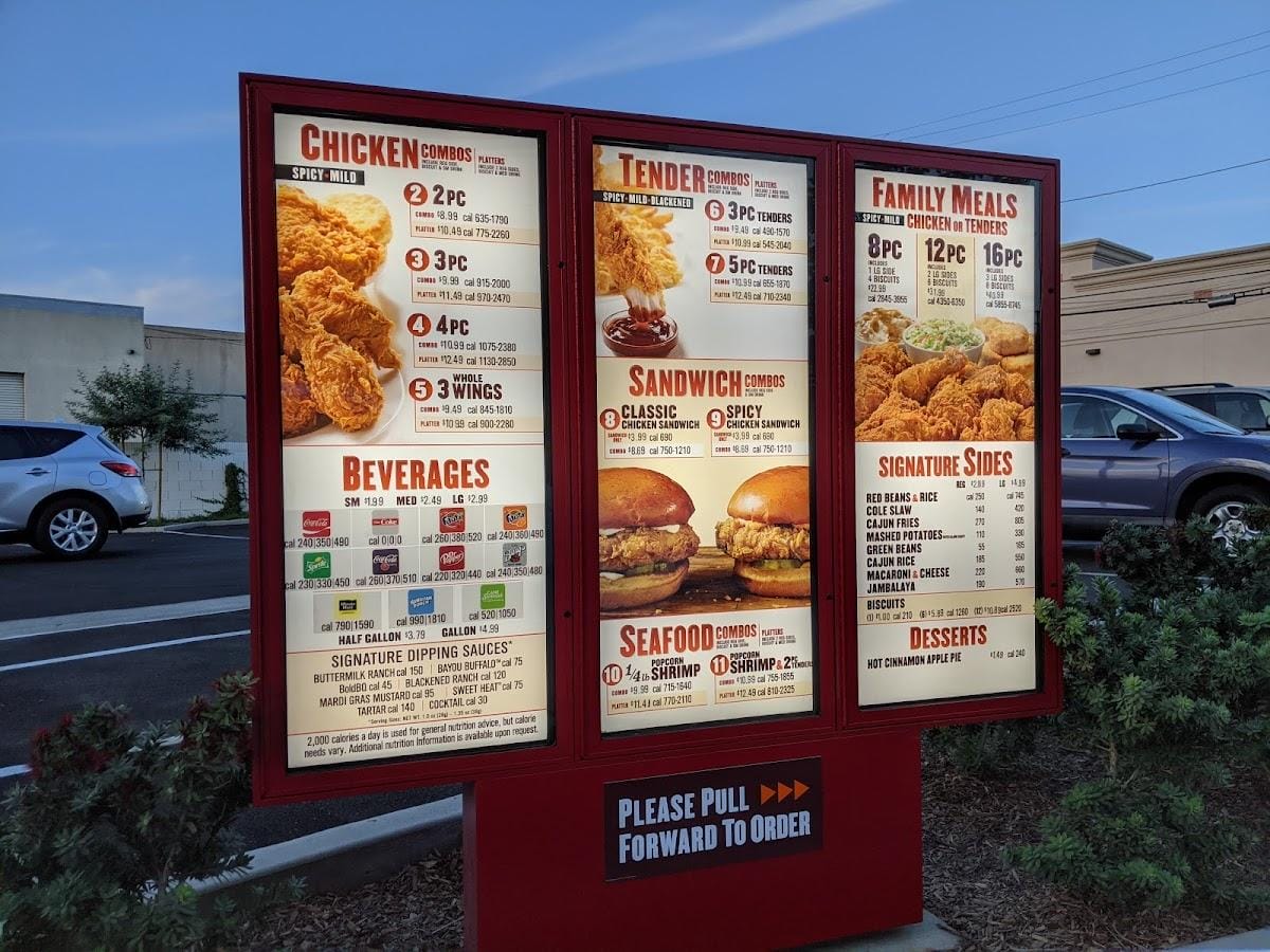 Popeyes Features Item Menu: Items, Prices, Calories